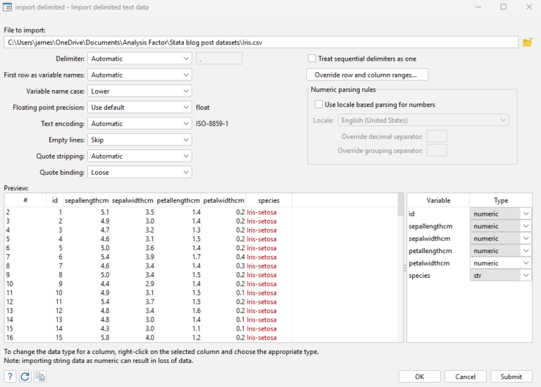 Getting Started with Stata Tutorial #7: Importing Data into Stata