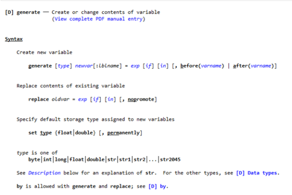 Four Ways to Create New Variables in Stata